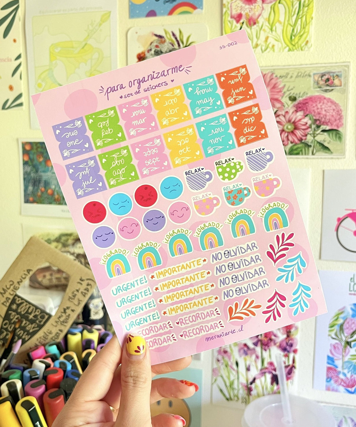 Lámina de Stickers | Para organizarse – Meraki